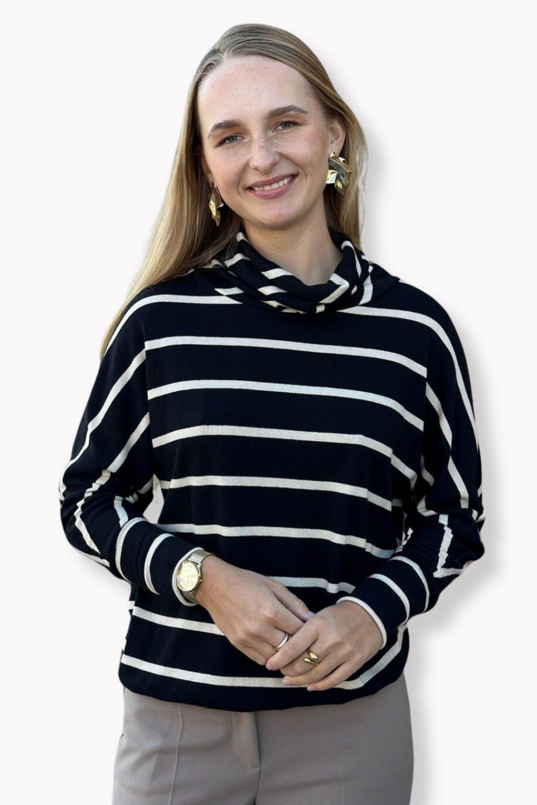 Джемпер 446 черный в полоску Lizet collection купить в интернет ...