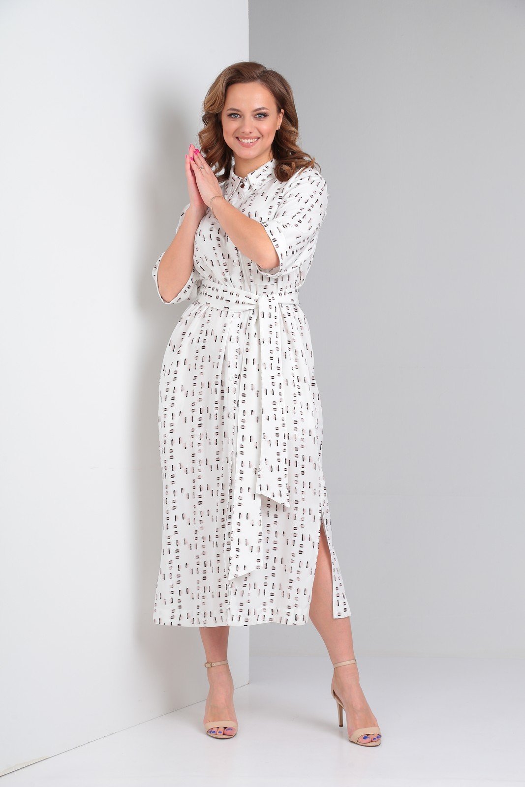 Платье 002 молочный Andrea Fashion купить в интернет магазине Велесмода