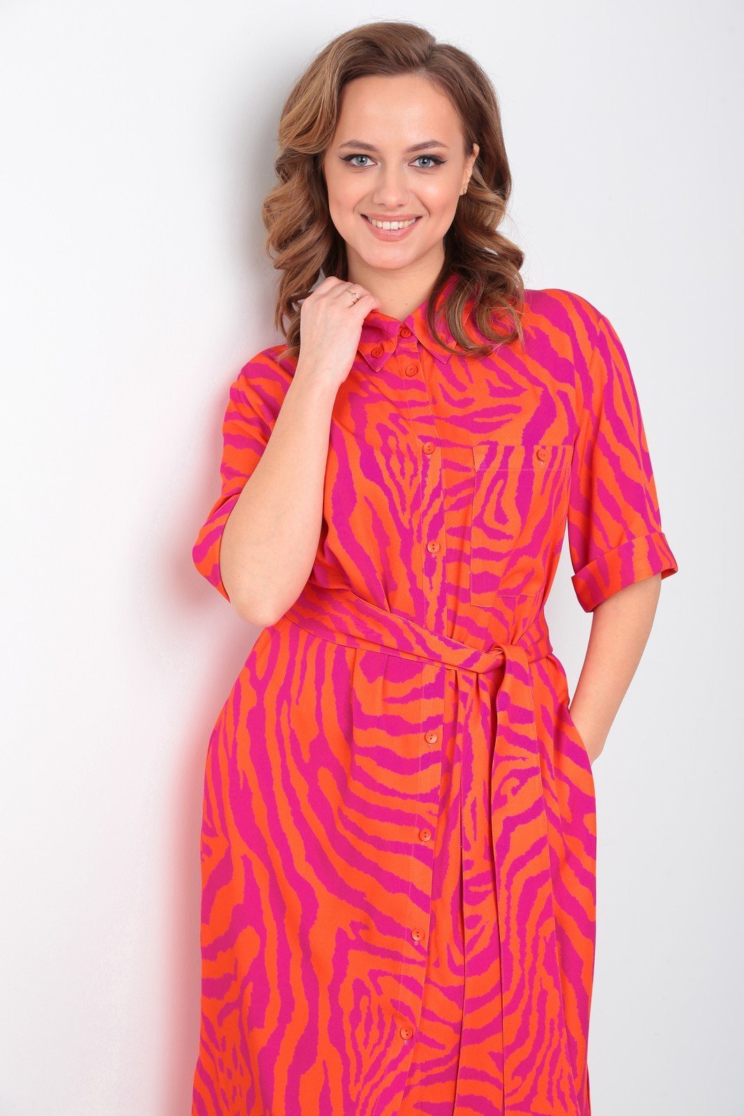 Платье 002 фуксия Andrea Fashion купить в интернет магазине Велесмода