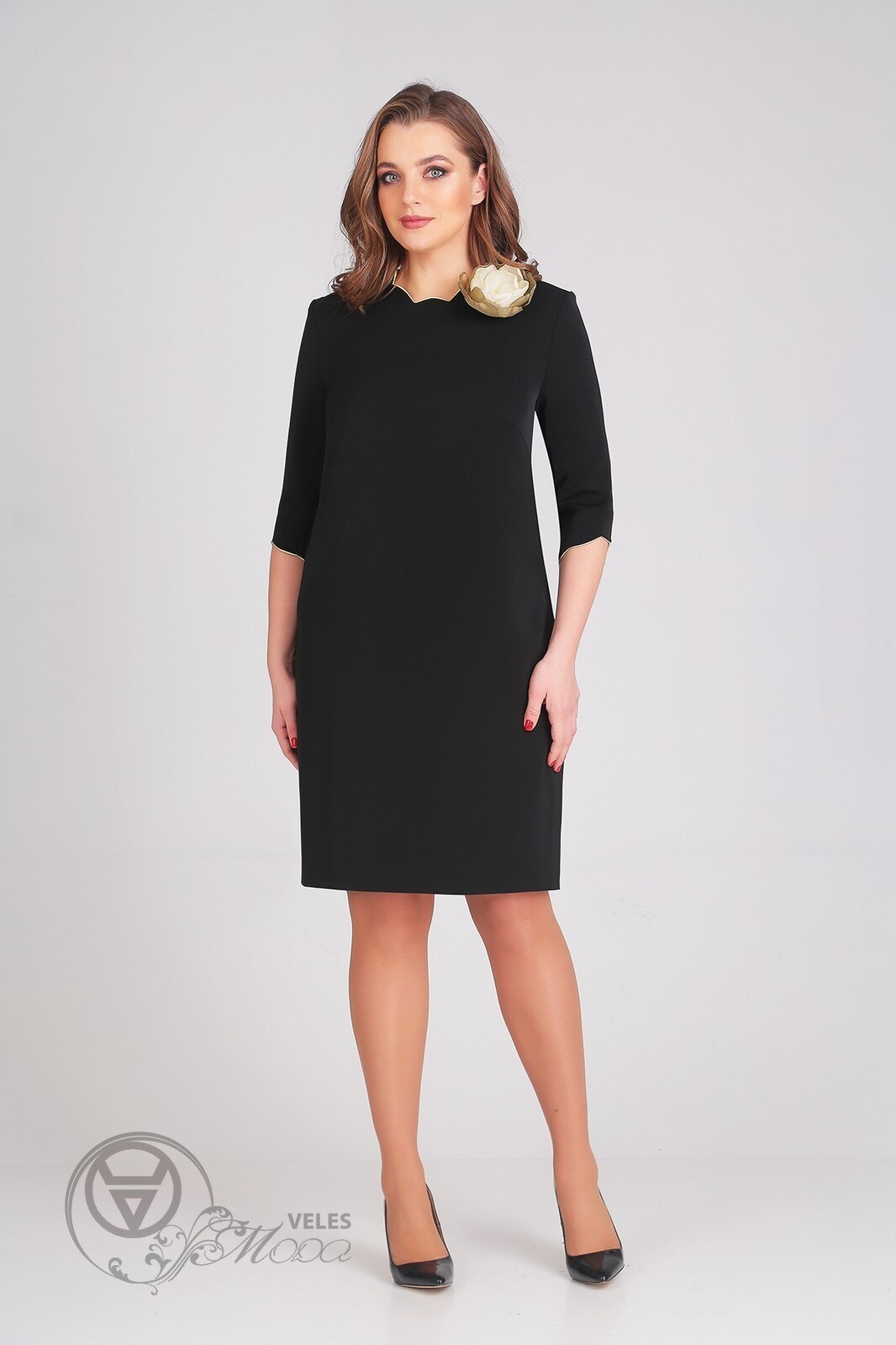 Платье 1201 черный Denissa купить в интернет магазине Велесмода