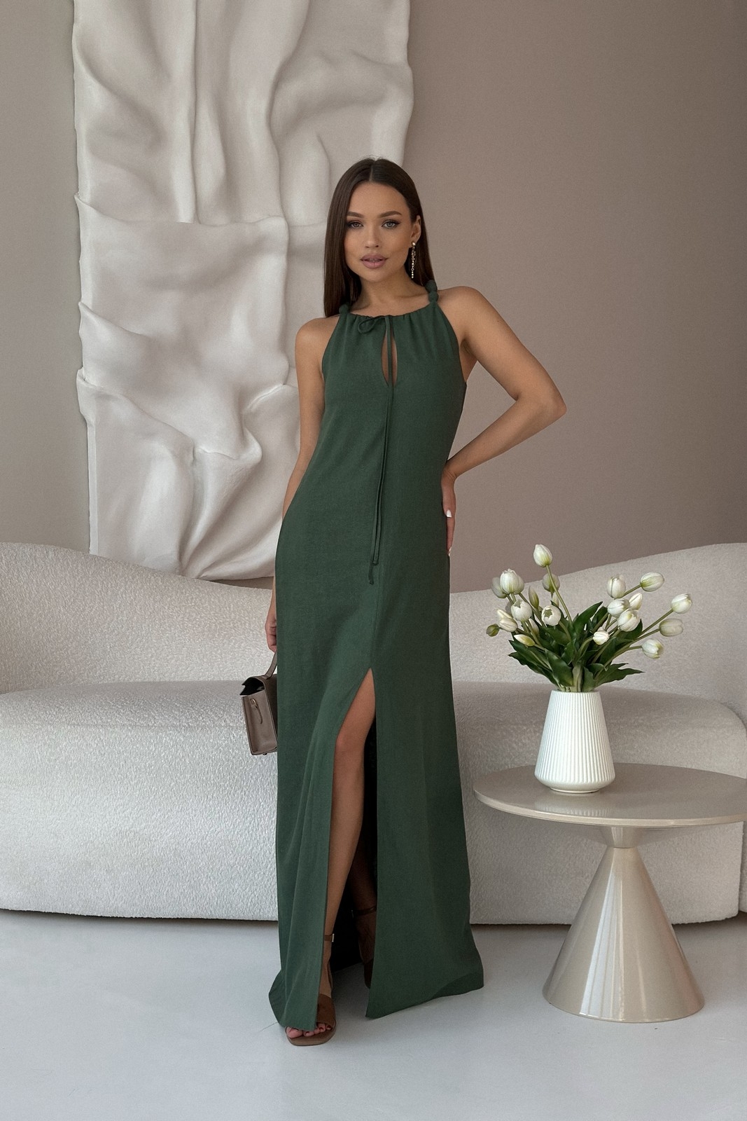 Платье 2032 зеленый-1 DilanaVIP купить в интернет магазине | в наличии