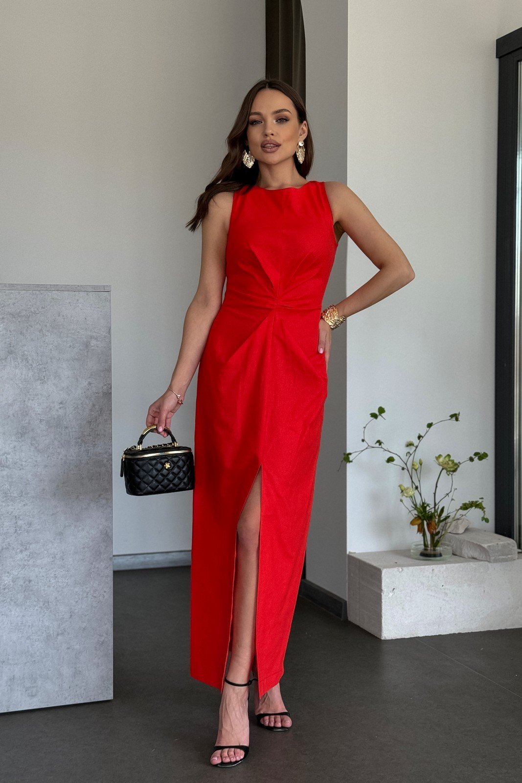 Платье 2035 красный DilanaVIP купить в интернет магазине Велесмода