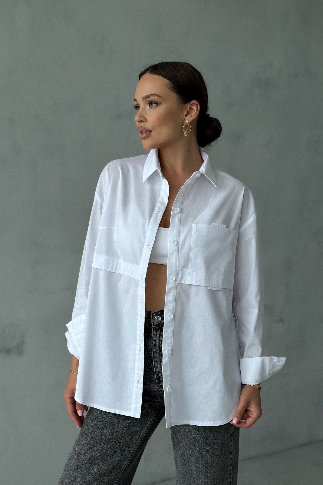 Блузка 2063 белый DilanaVIP купить в интернет магазине Велесмода