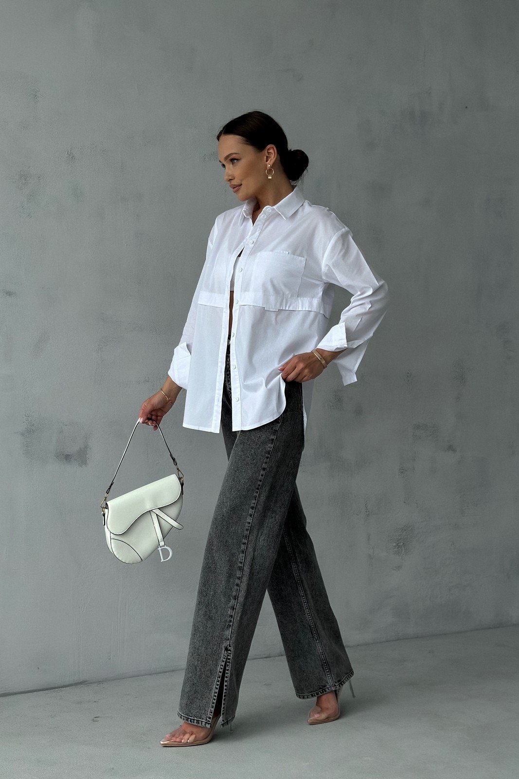 Блузка 2063 белый DilanaVIP купить в интернет магазине Велесмода