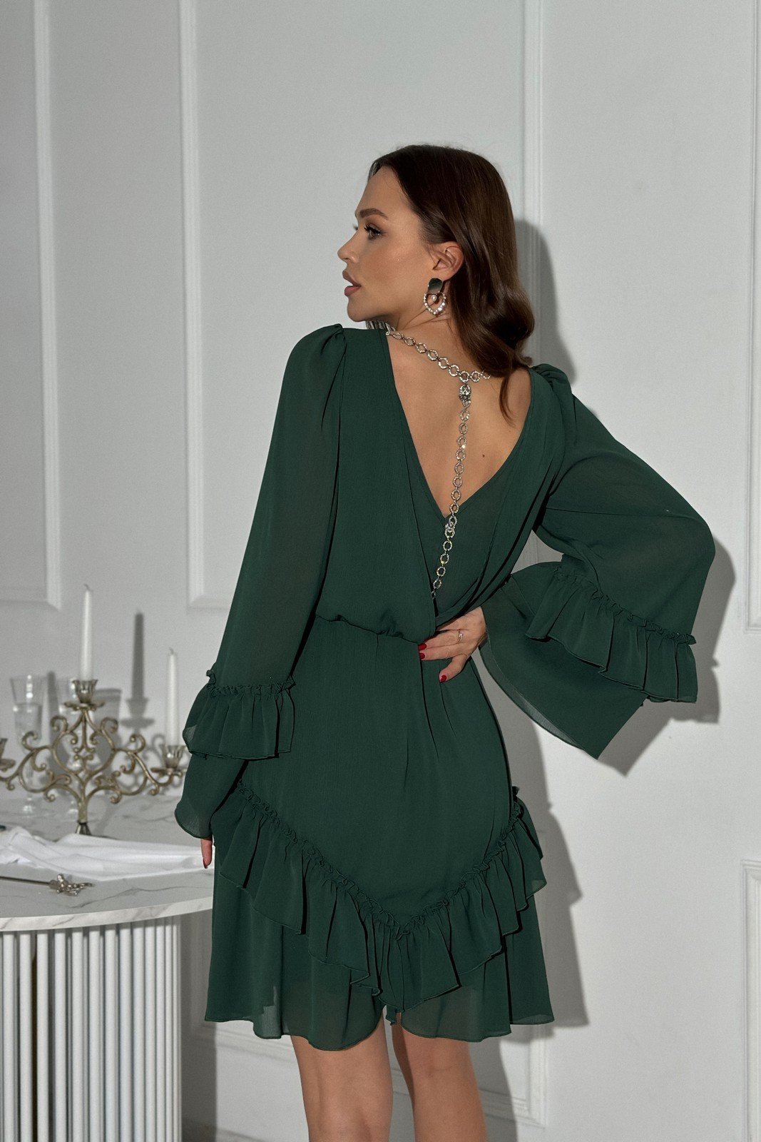 Платье 2081 зеленый DilanaVIP купить в интернет магазине | в наличии