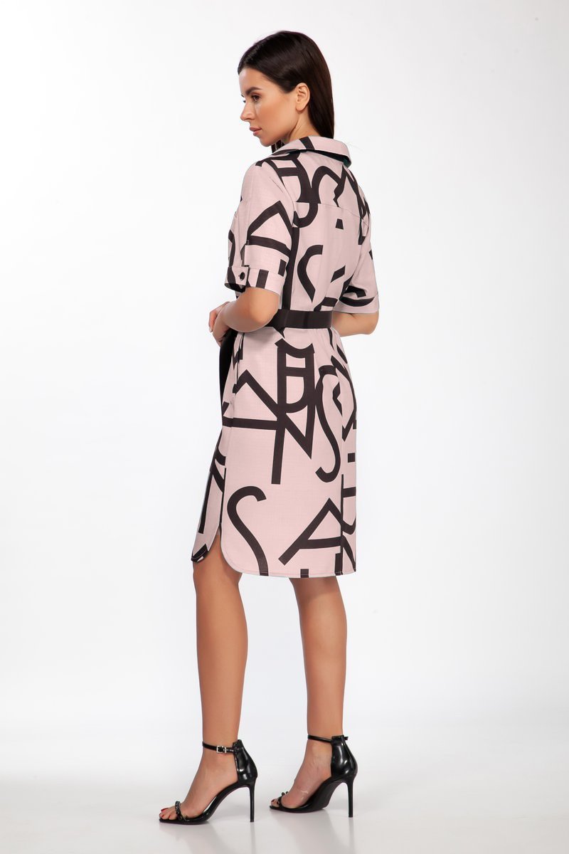 Платье 2081-3 пудра Элль-стиль купить в интернет магазине Велесмода