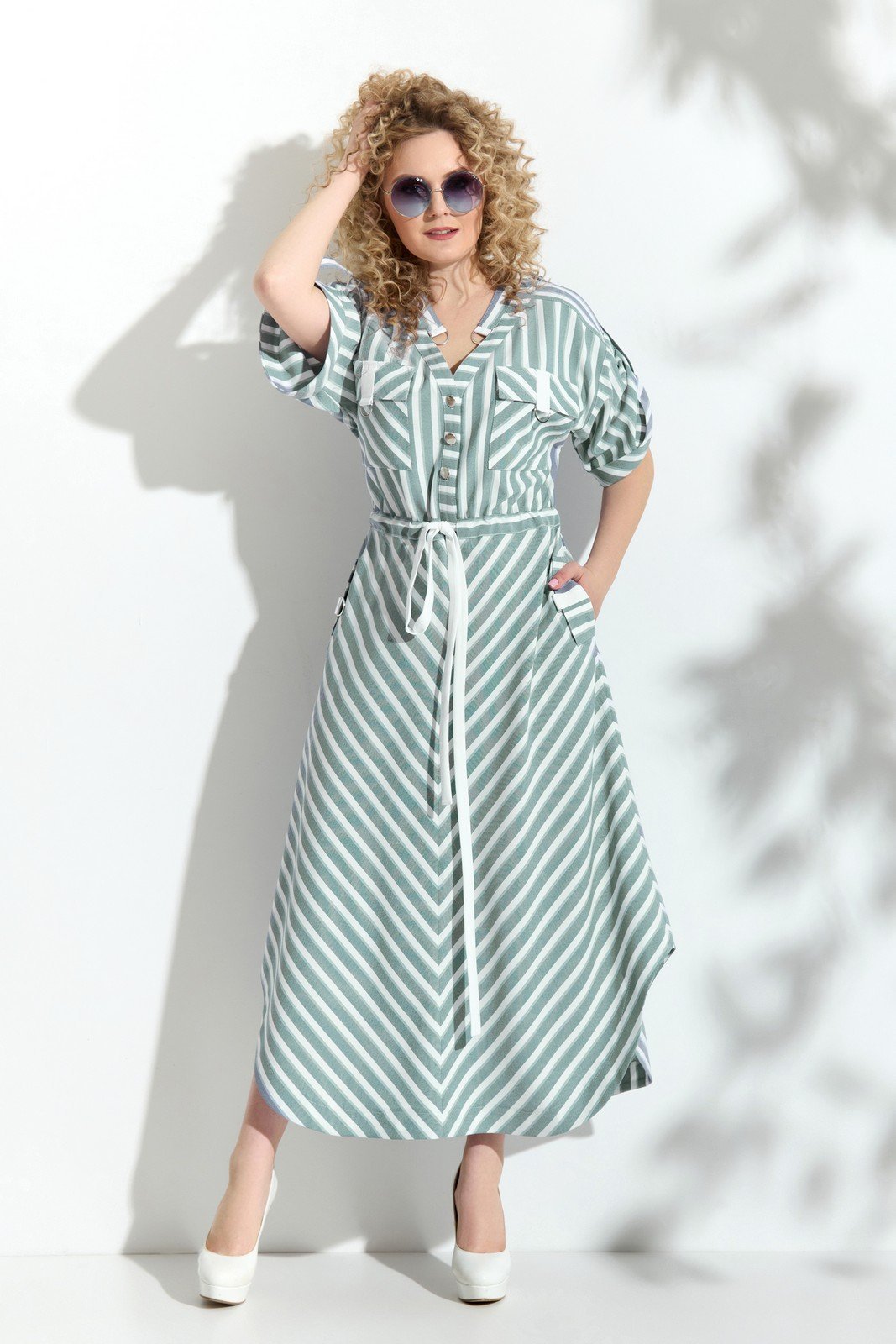 Платье 351 бирюза Euro Moda купить в интернет магазине Велесмода