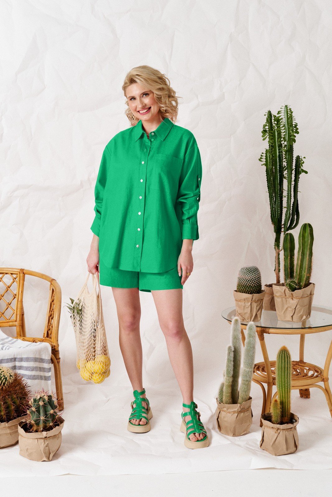 Костюм с шортами 212115 зеленый KOKOdea купить в интернет магазине ...