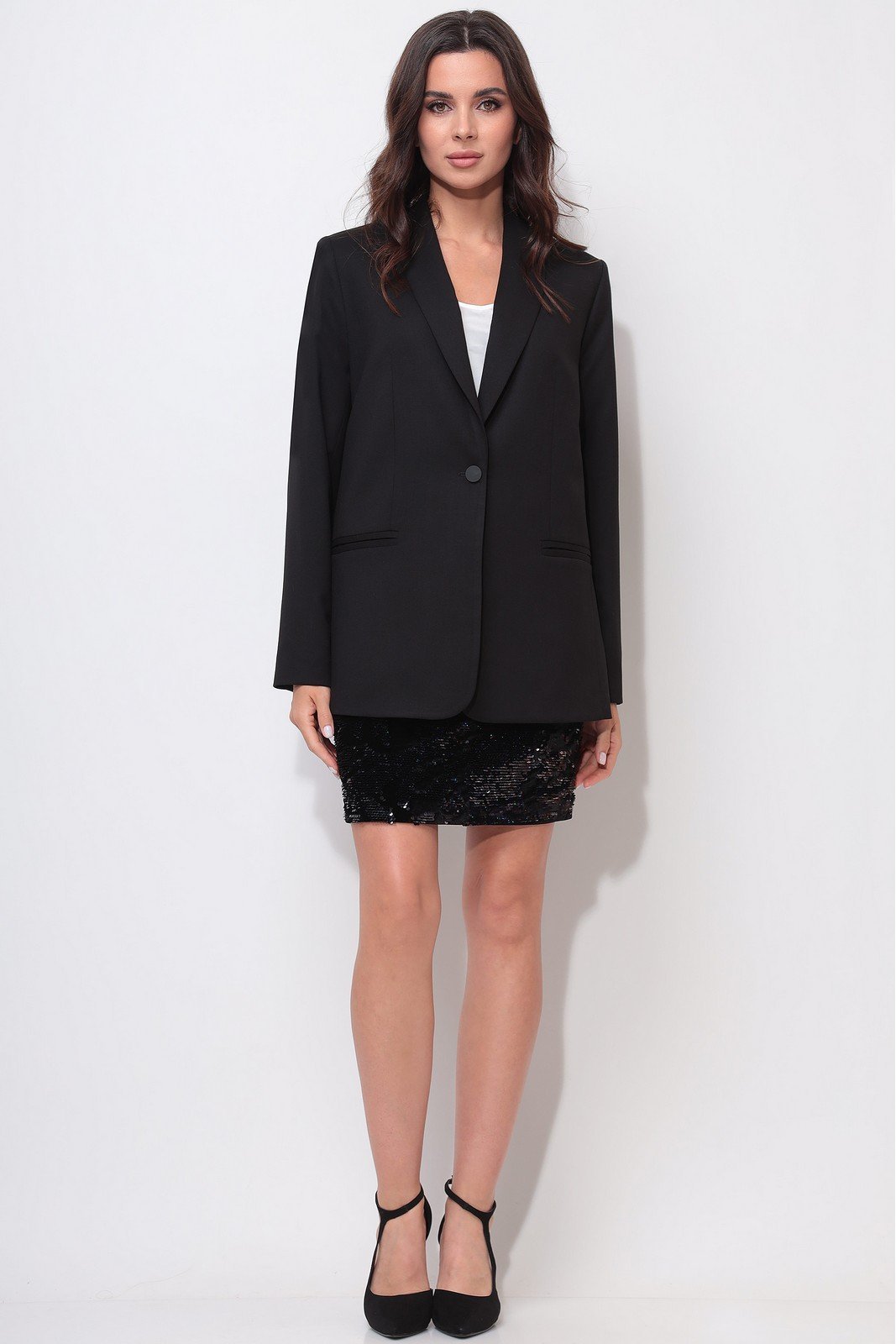 Жакет 10243 черный LeNata купить в интернет магазине Велесмода