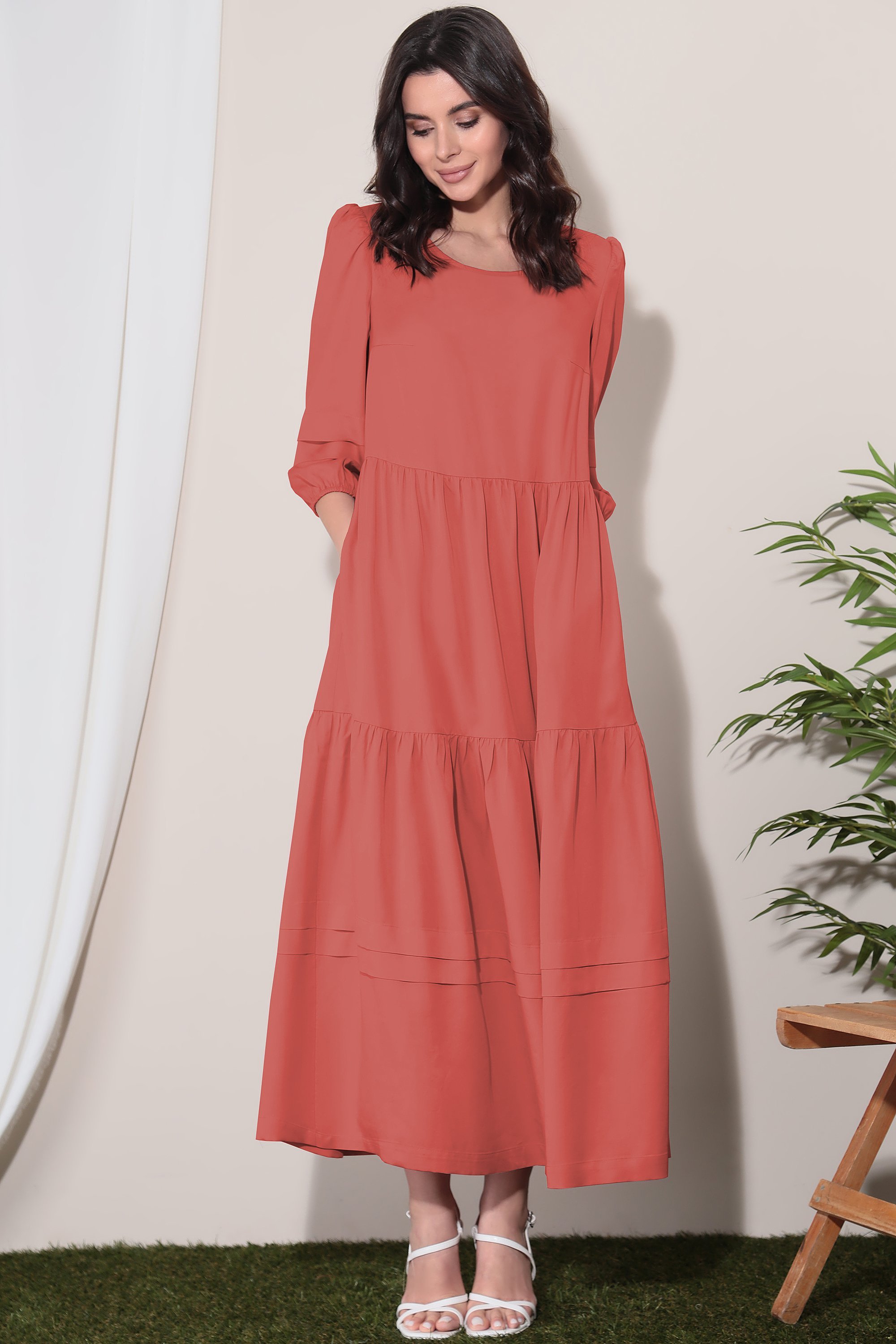 Платье 12273 терракот LeNata купить в интернет магазине Велесмода