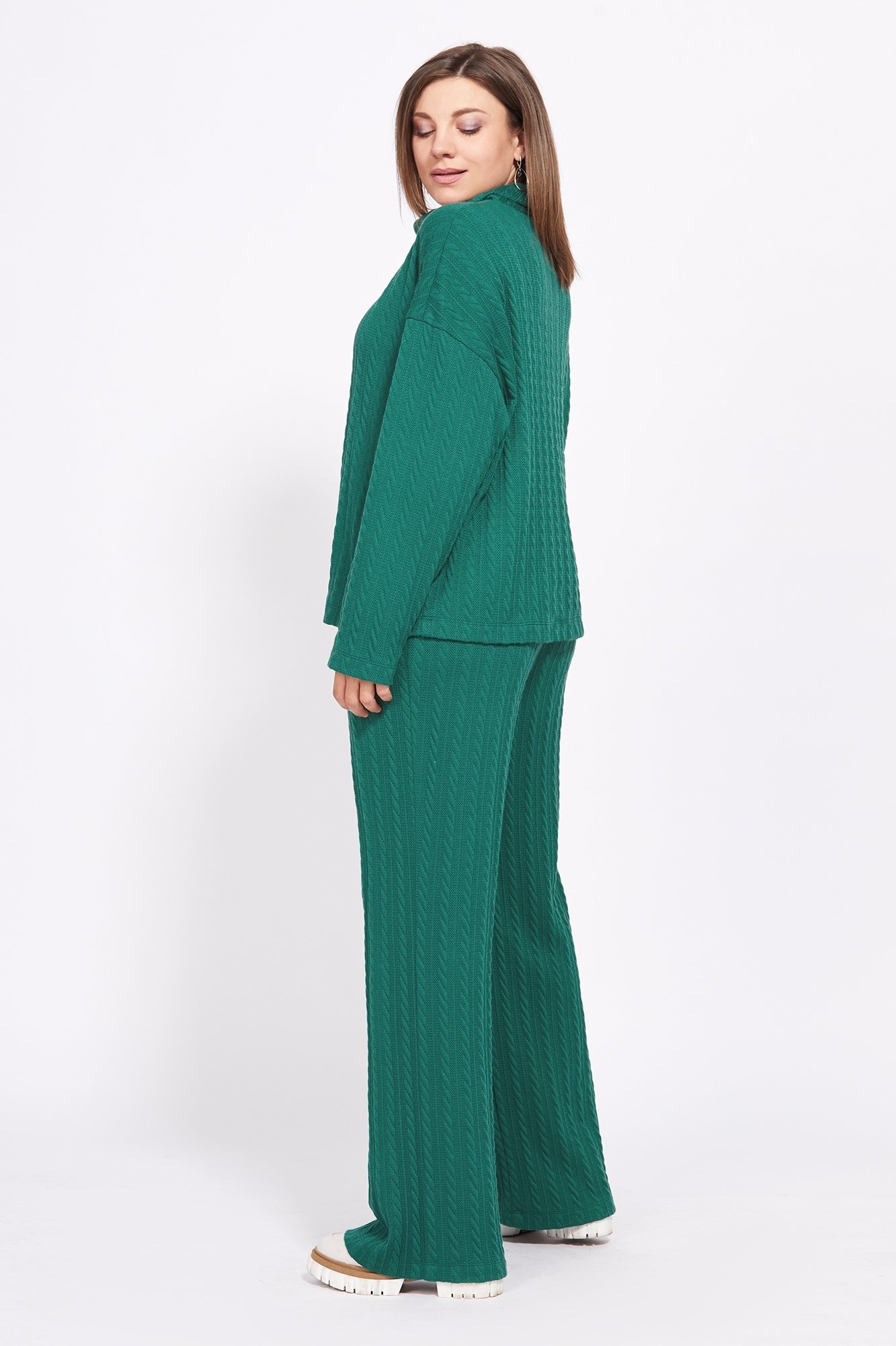 Костюм брючный 1032 зеленый Milora купить в интернет магазине Велесмода