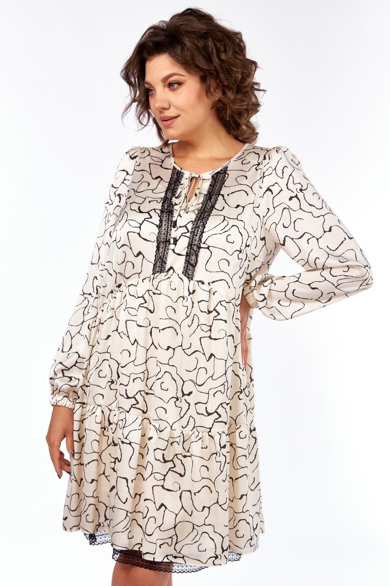 Платье 1035 молочный + разводы Milora купить в интернет магазине | в ...