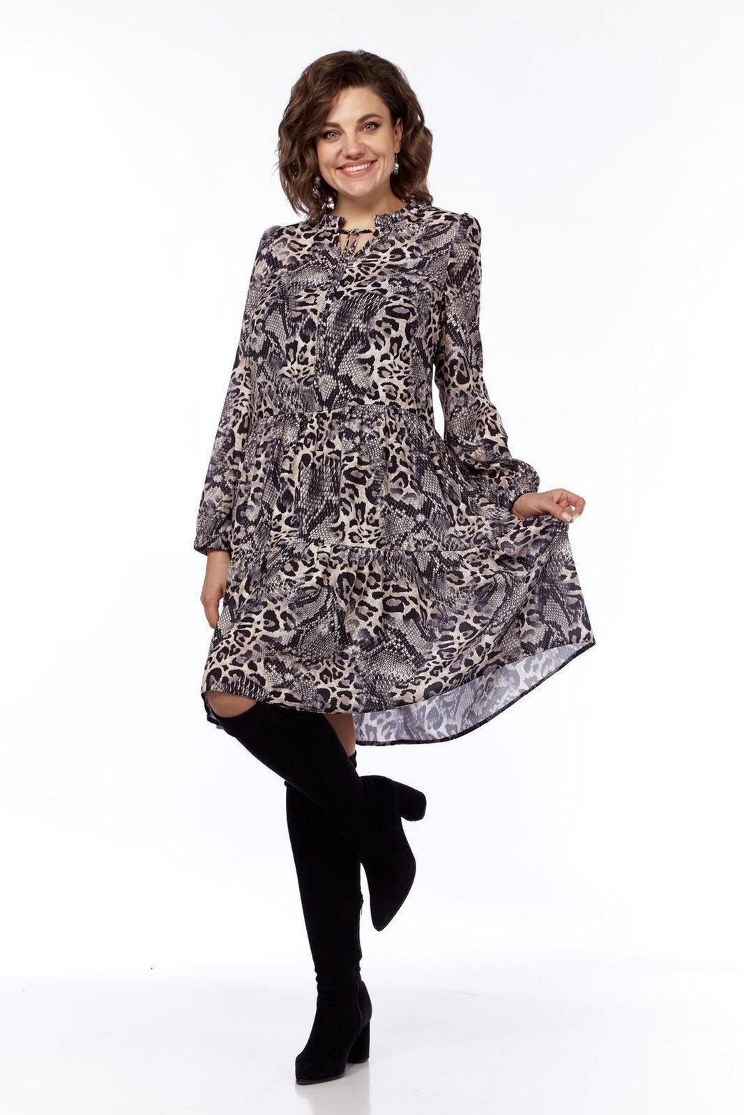 Платье 1137 змеиный принт Milora купить в интернет магазине Велесмода