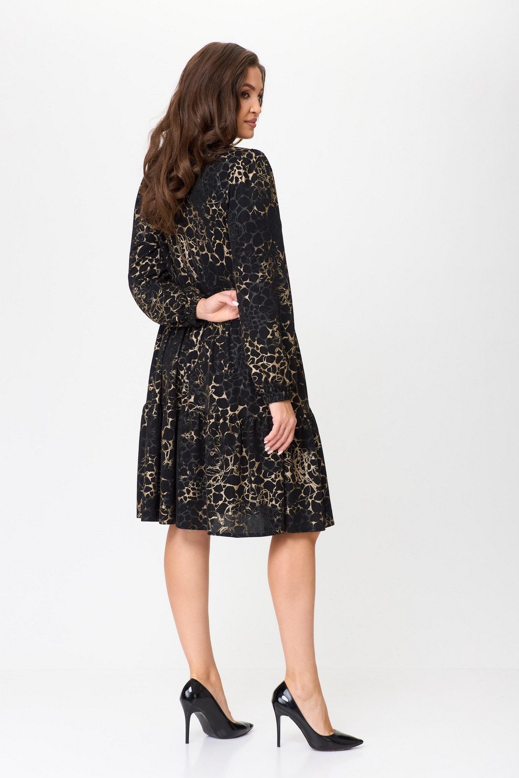 Платье 1137 черное + золото Milora купить в интернет магазине | в наличии