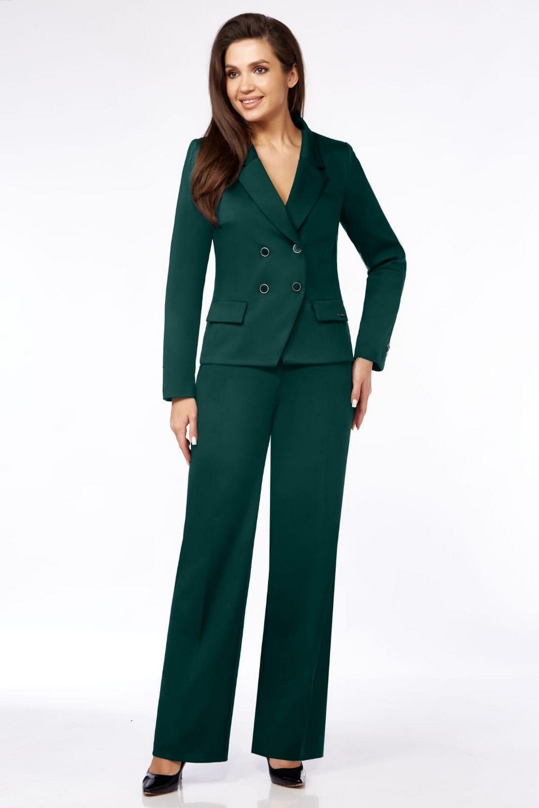 Костюм брючный 1177 зеленый Milora купить в интернет магазине Велесмода