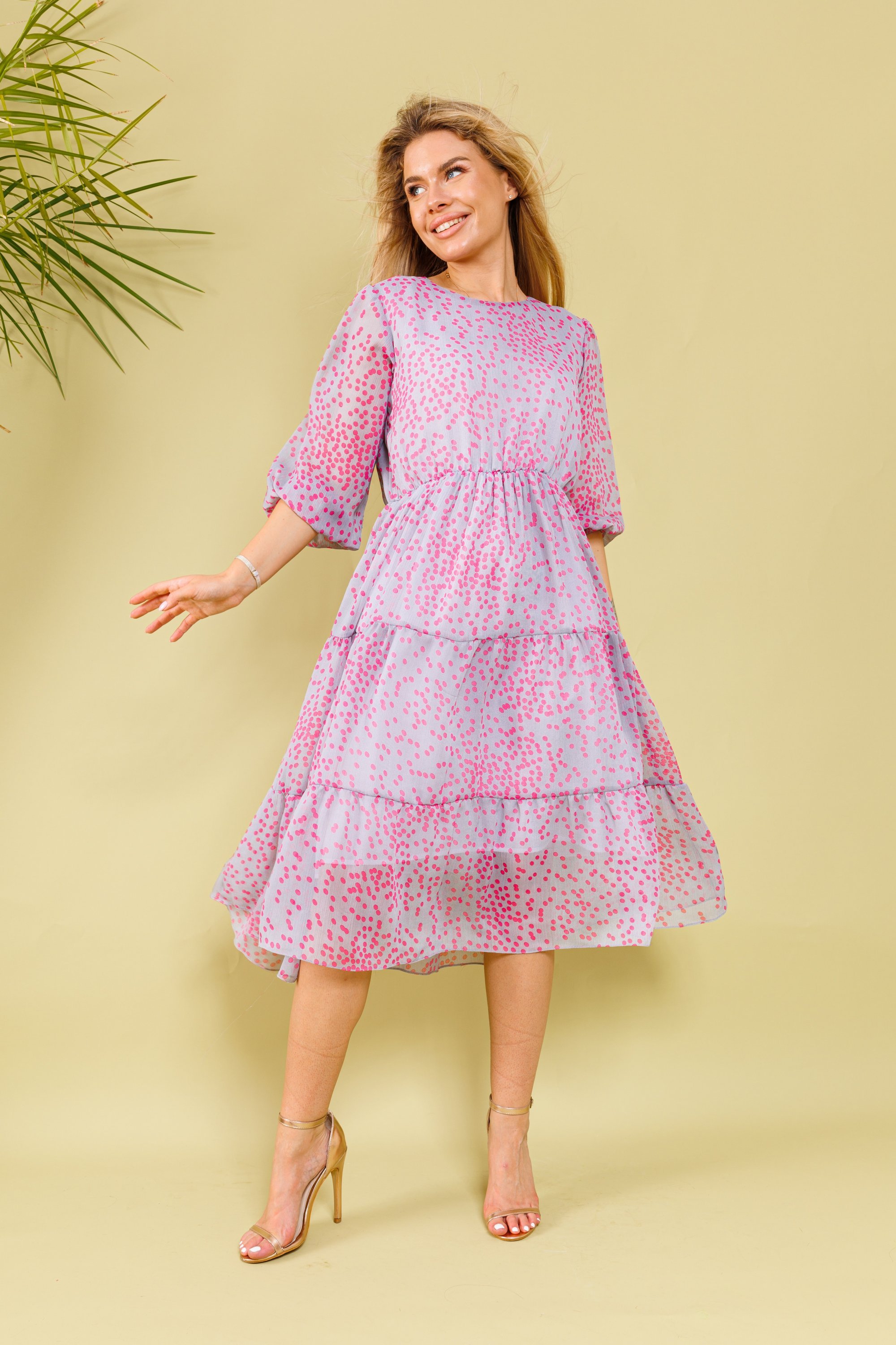 Платье 366-2д фуксия+пепел NikVa купить в интернет магазине | в наличии