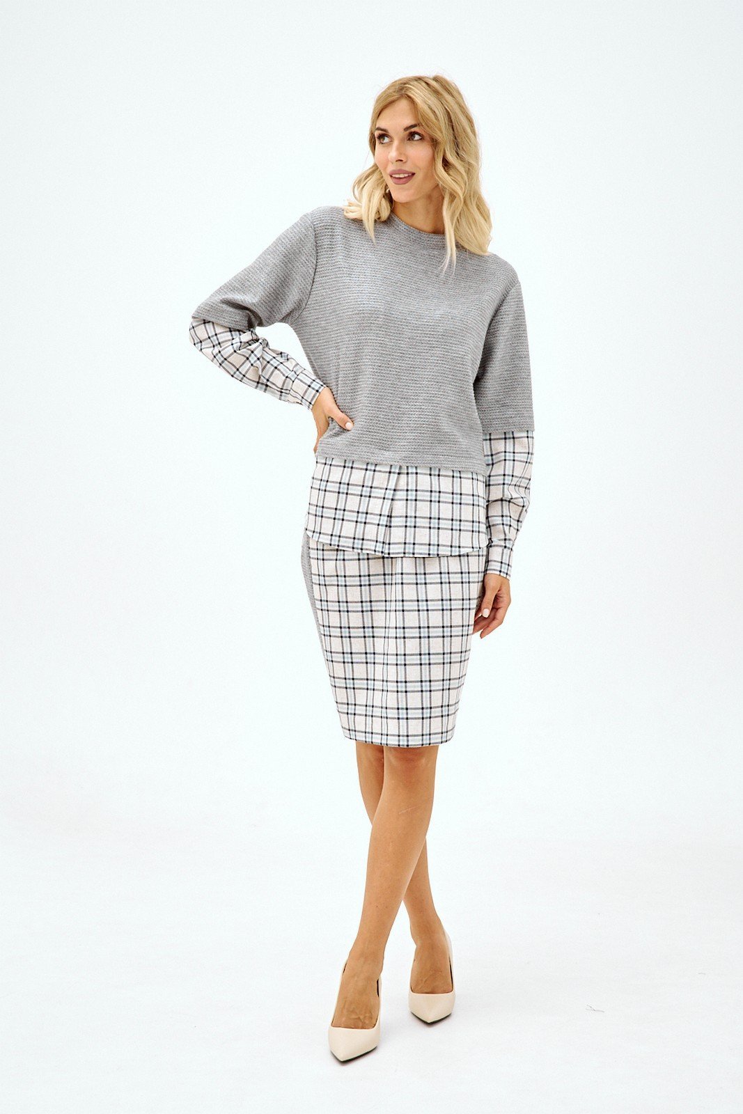 Костюм с юбкой 394-1 NikVa купить в интернет магазине Велесмода