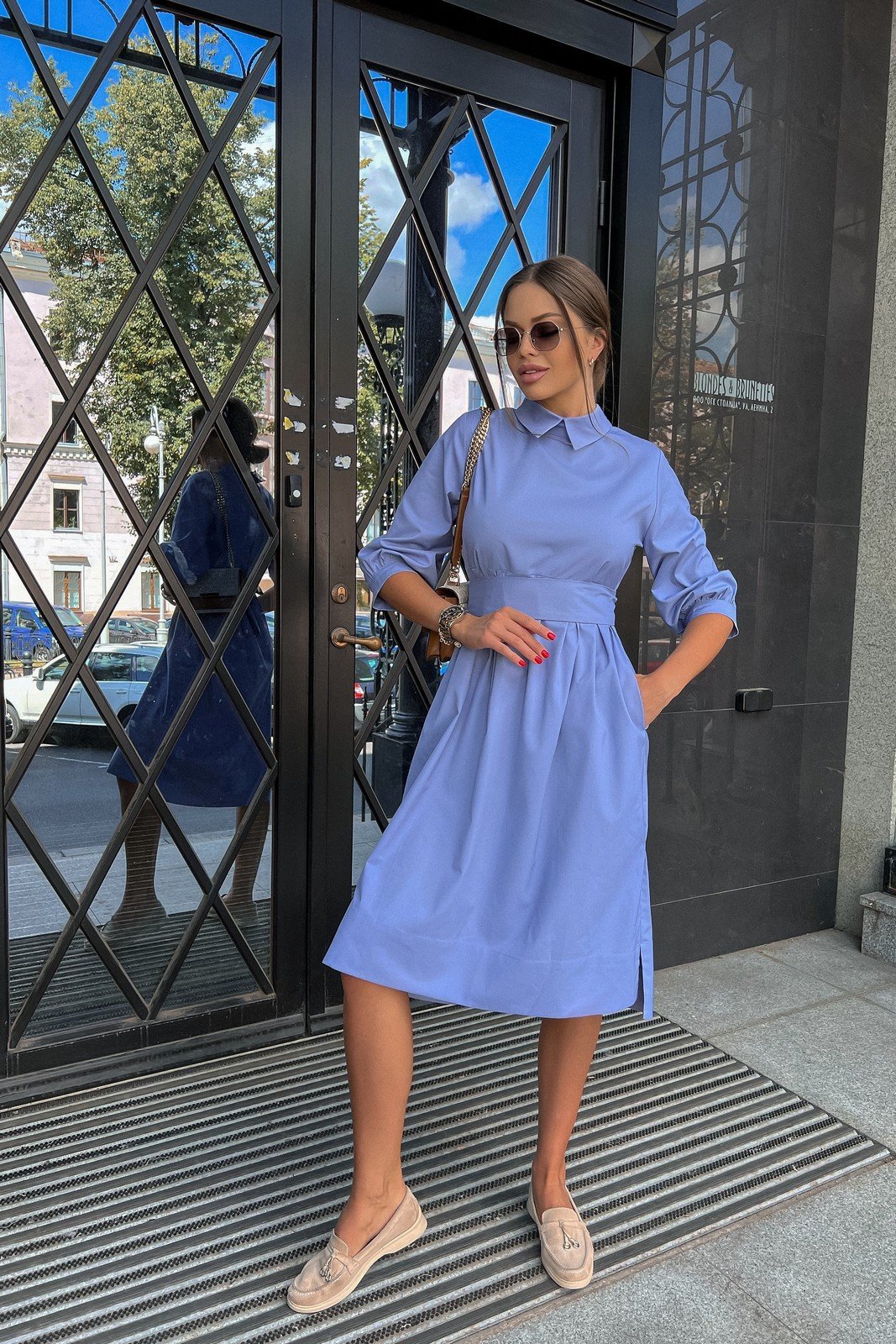 Платье 137 серо-голубой Pavlova купить в интернет магазине | в наличии