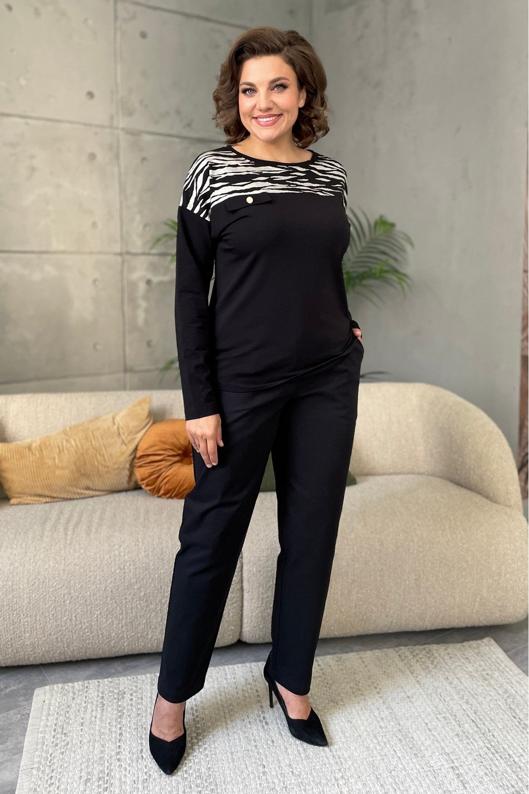 Джемпер 2135 дл. р черный Rumoda купить в интернет магазине Велесмода