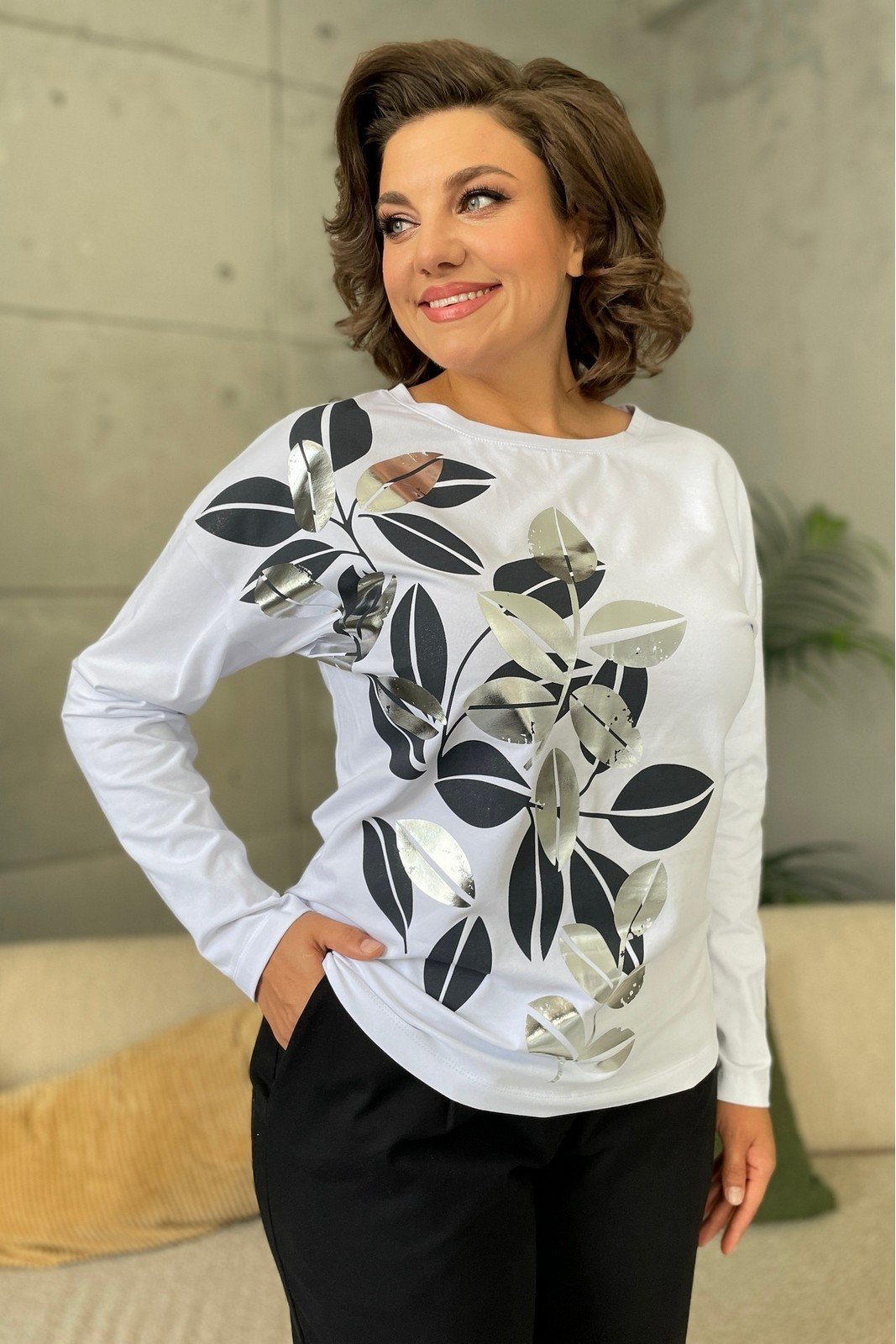 Джемпер 2145 белый Rumoda купить - 2% скидка | в наличии