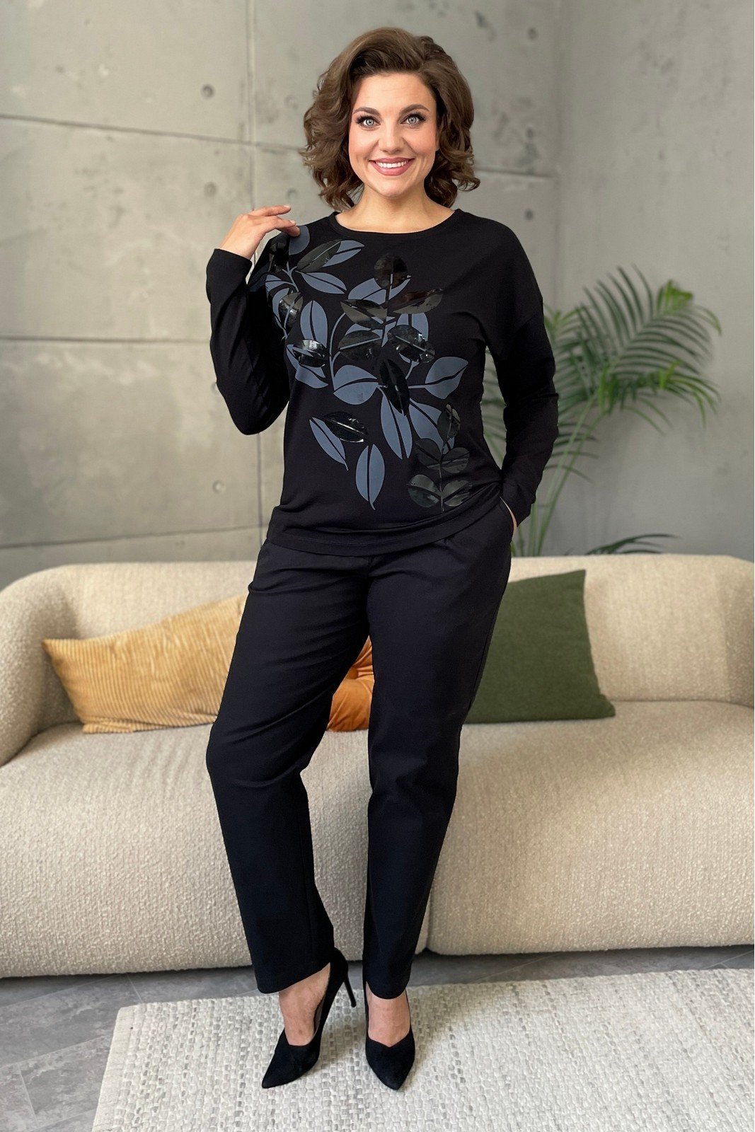 Джемпер 2145 черный Rumoda купить в интернет магазине | в наличии