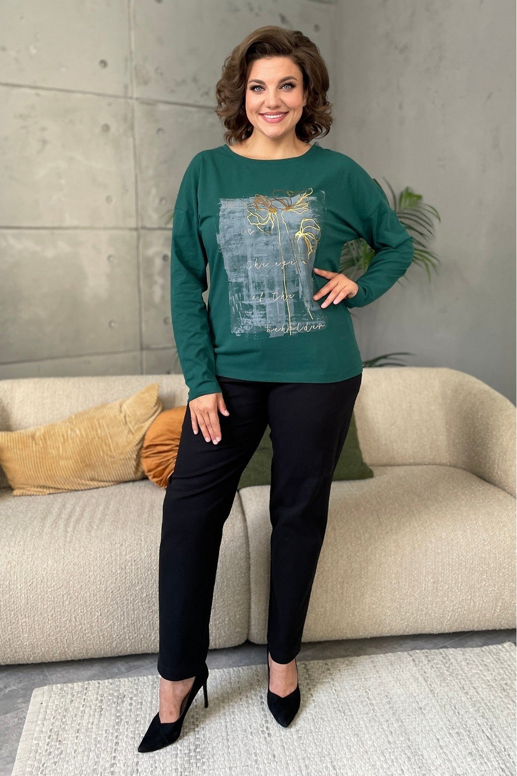 Джемпер 2146 зеленый Rumoda купить в интернет магазине Велесмода