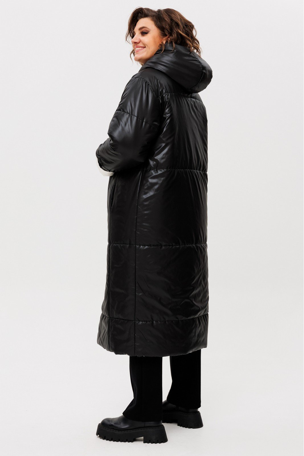 Пальто 2236 белый-черный Rumoda купить в интернет магазине Велесмода