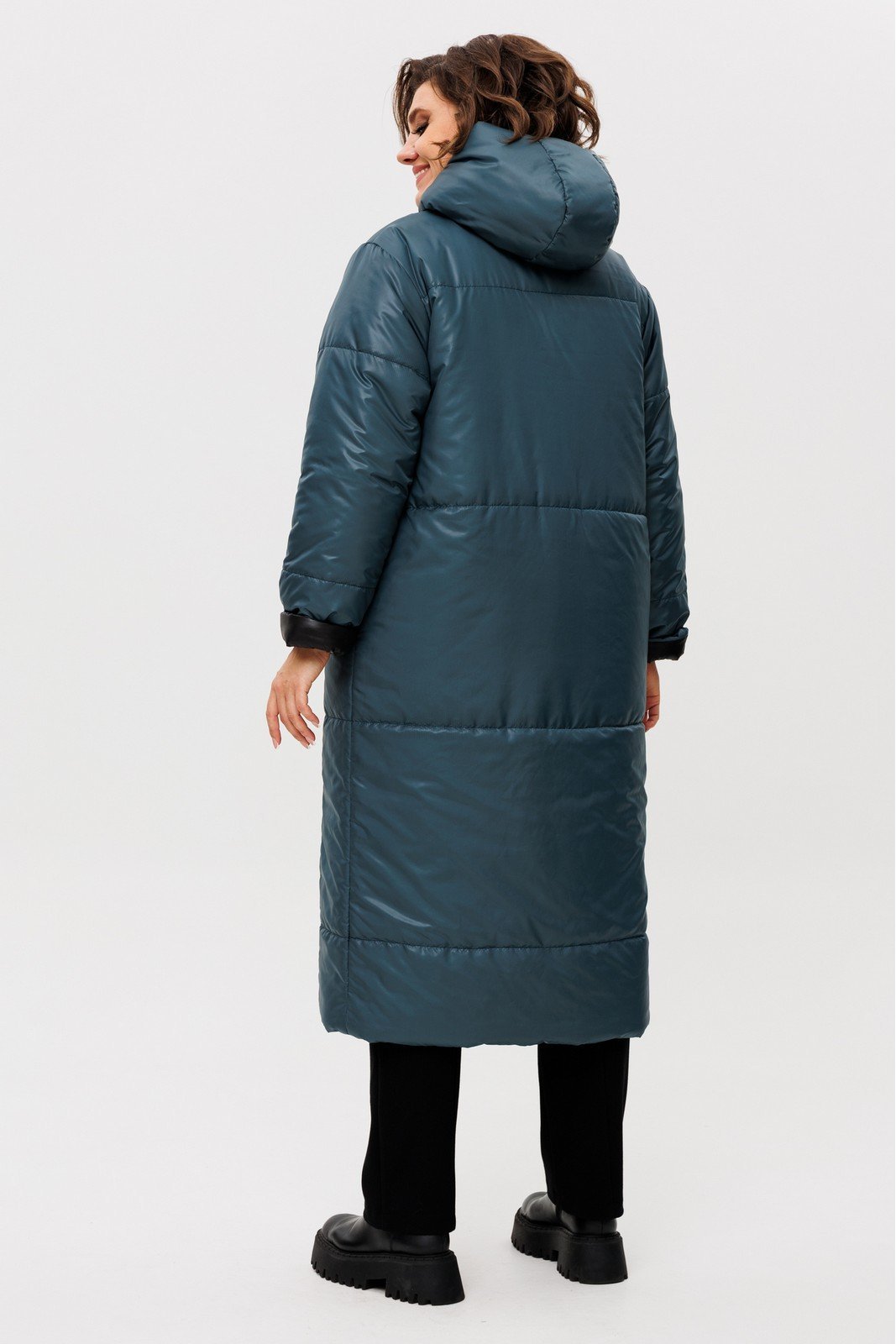 Пальто 2236 зеленый-черный Rumoda купить - 18% скидка | в наличии