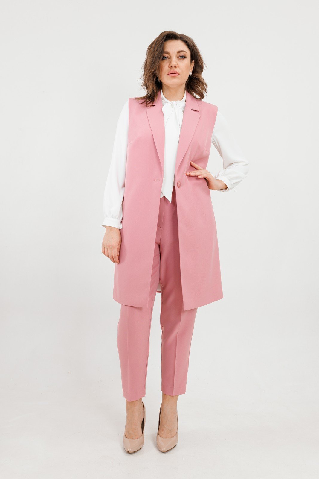 Костюм брючный 130560 нежно-розовый SandyNA купить в интернет магазине ...