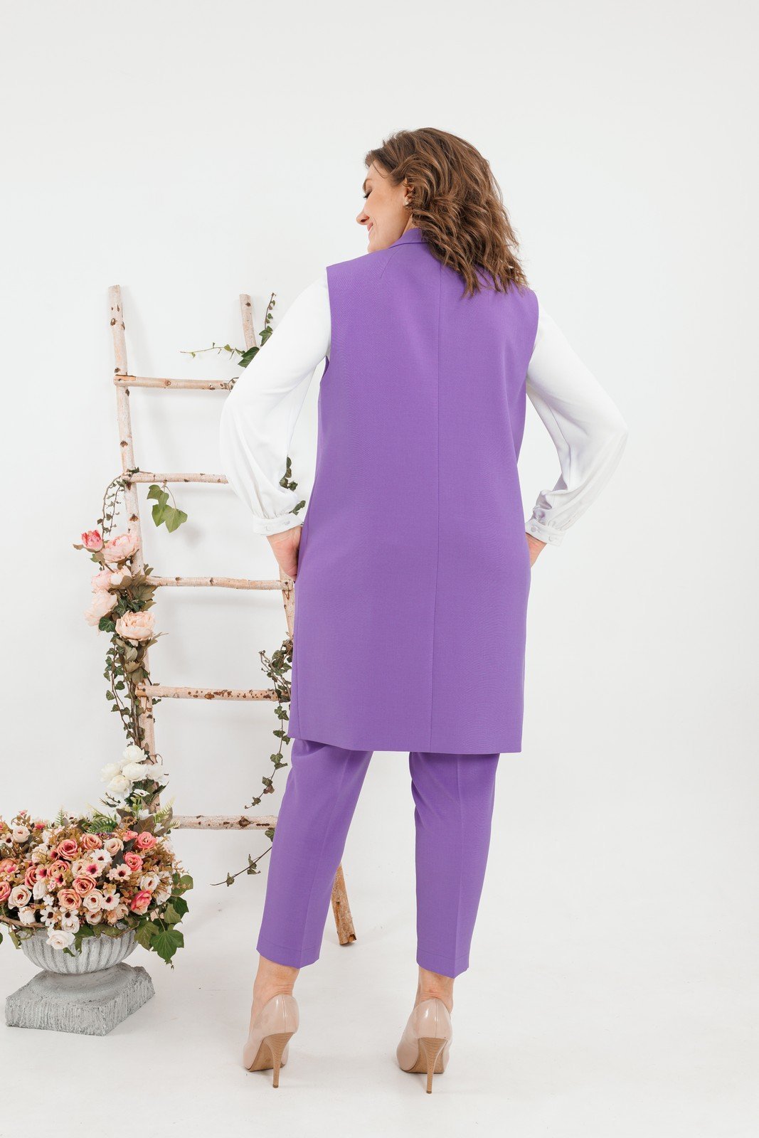 Костюм брючный 130560 ярко-лиловый SandyNA купить в интернет магазине ...