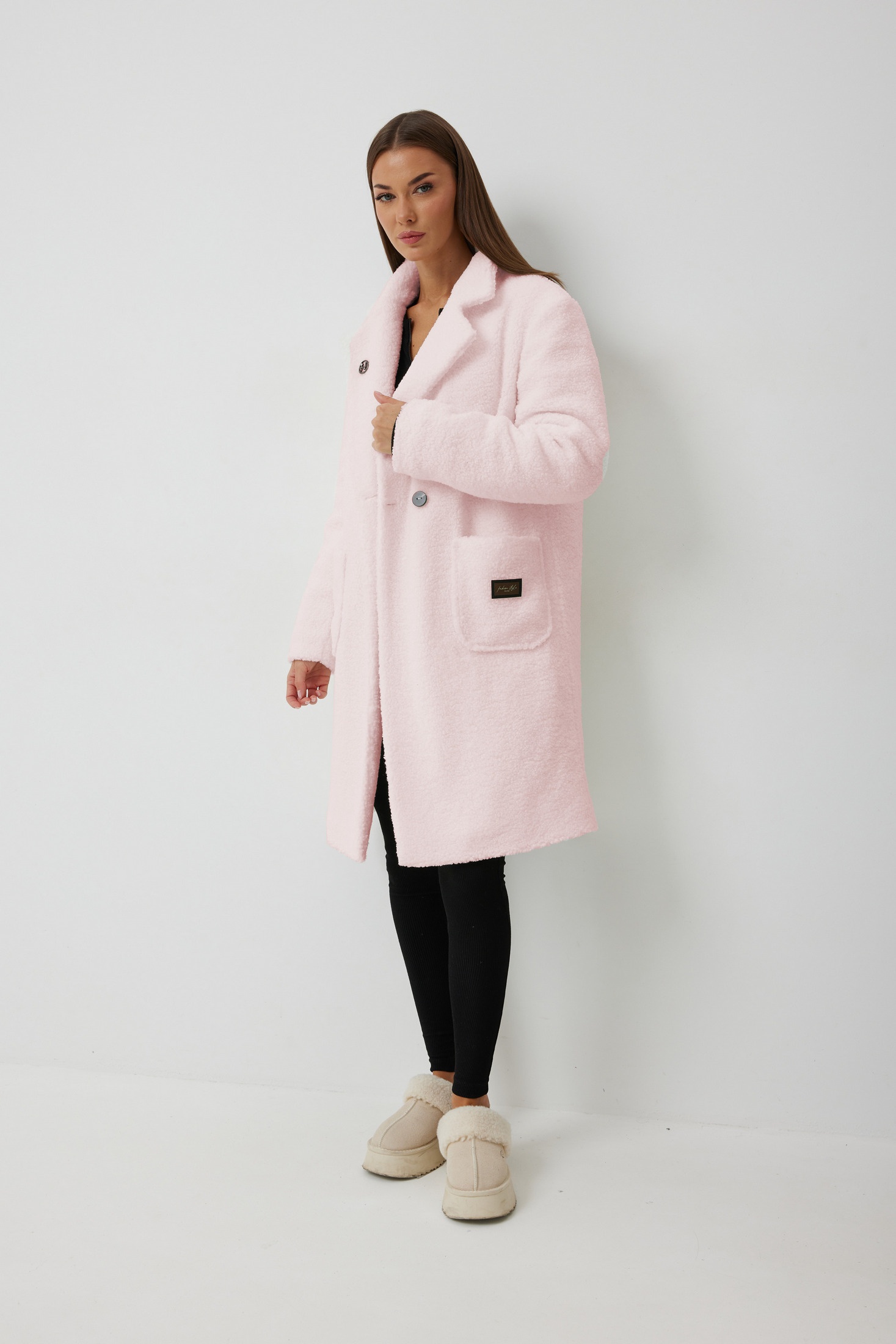 Пальто 1057 пудра V&N fashion купить в интернет магазине Велесмода