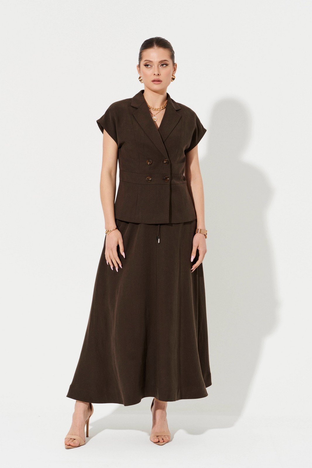 Жакет 70830 коричневый Ketty купить в интернет магазине Велесмода