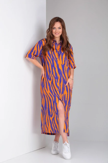 Платье 002 фиолетовый Andrea Fashion купить в интернет магазине Велесмода