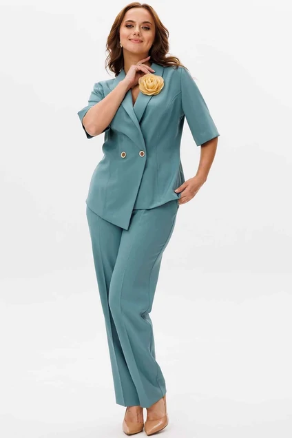Костюм брючный 1189 морская волна MisLana купить в интернет магазине Велесмода